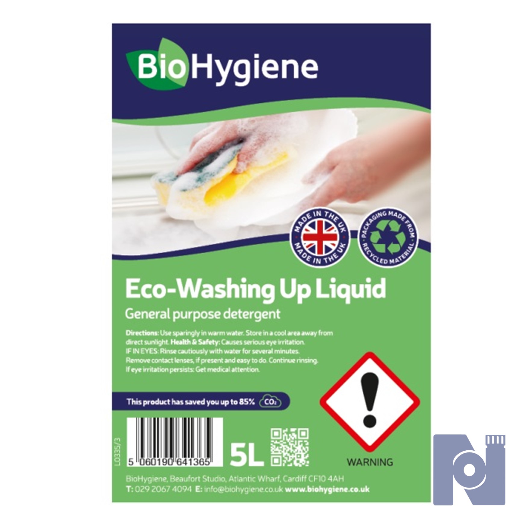 BioHygiene Eco Washing Up Liquid - 1461 - Newhall Janitorial